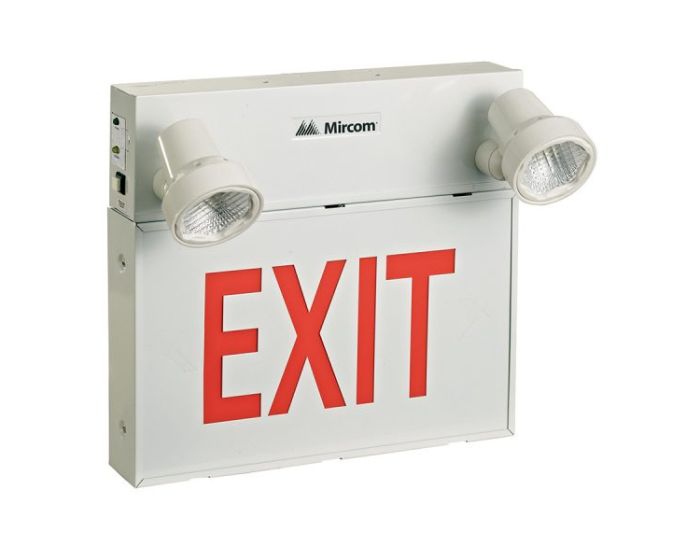 MIRCOM Steel LED Emergency Exit Sign Combo (Remote Capable)