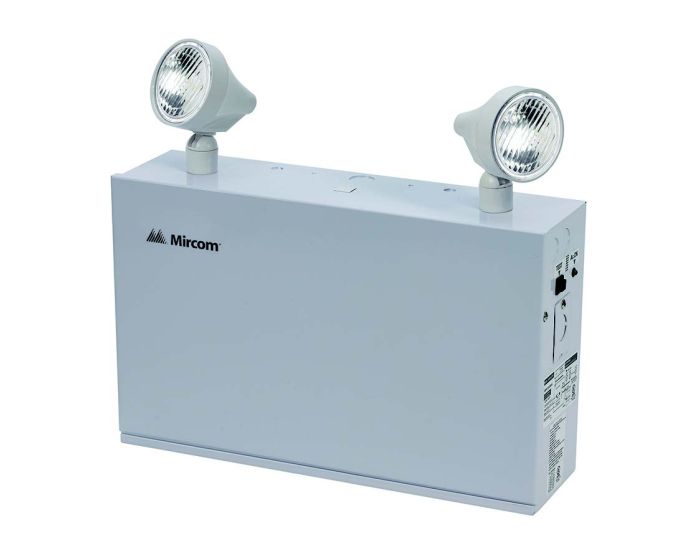 MIRCOM 12V275W EMERGENCY LIGHT UNIT WITH 2 X 2W LED HEADS - REMOTE CAPABLE